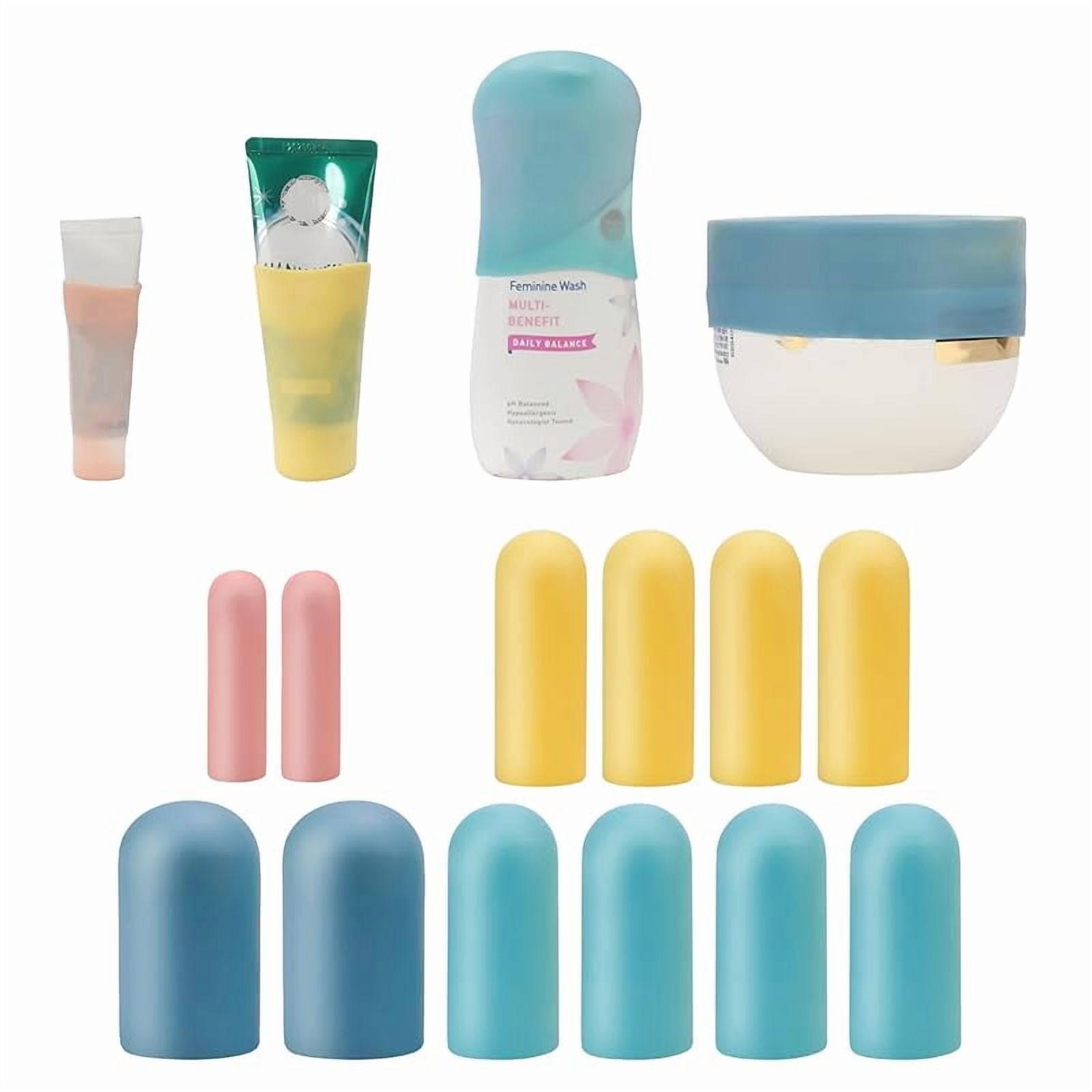 10 Pack Silicone Bottle Covers Travel Essentials for Women Men, Beach ...