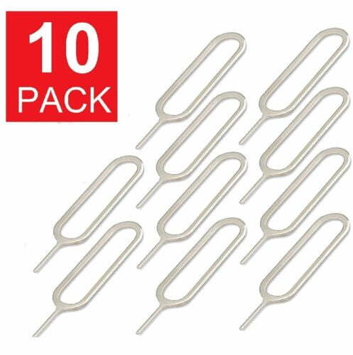 10 Pack Sim Card Tray Removal Ejector Pin Tool for iPhone Samsung ...