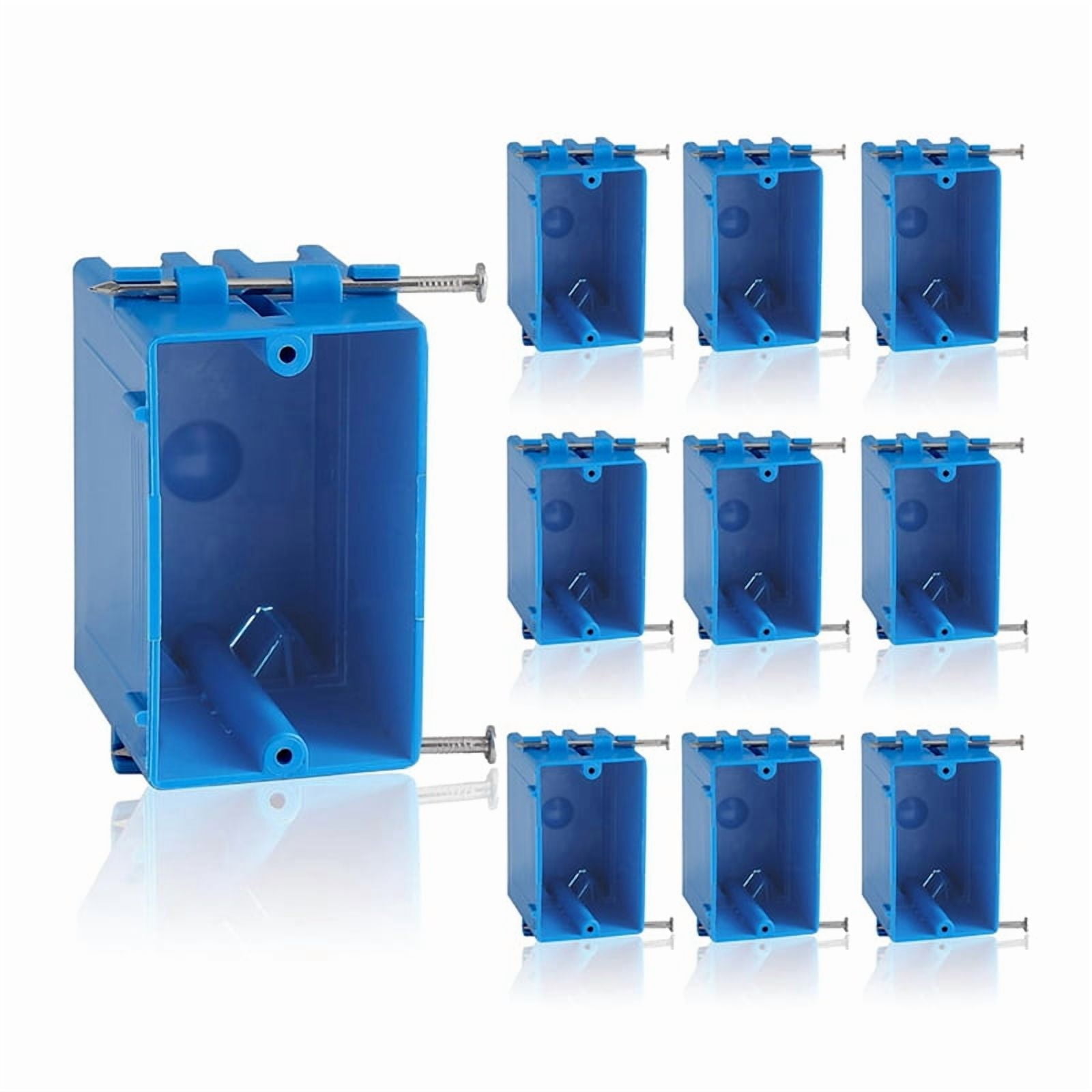 10-Pack Single Gang Electrical Box, New Work Box 1 Gang, Nail Outlet 18 ...