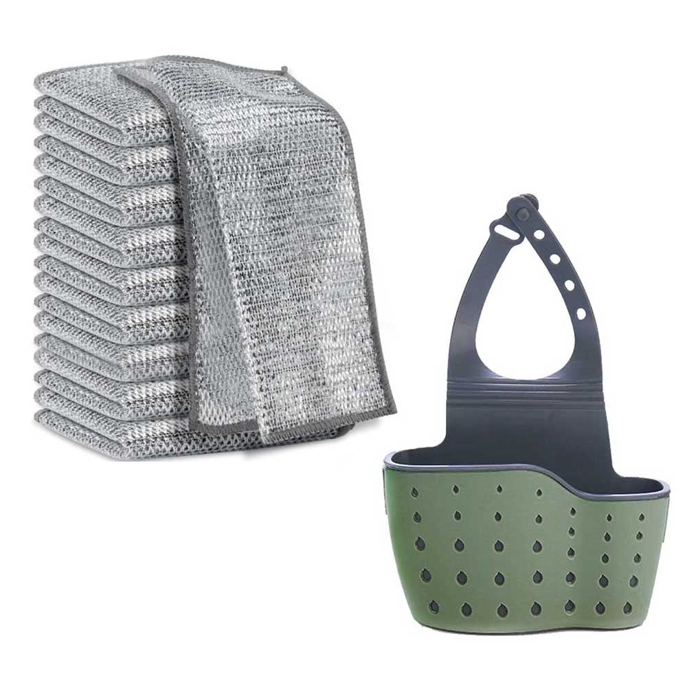 10-Pack Single Stainless Steel Scrubber Pads Non-Scratch Heavy Duty for ...