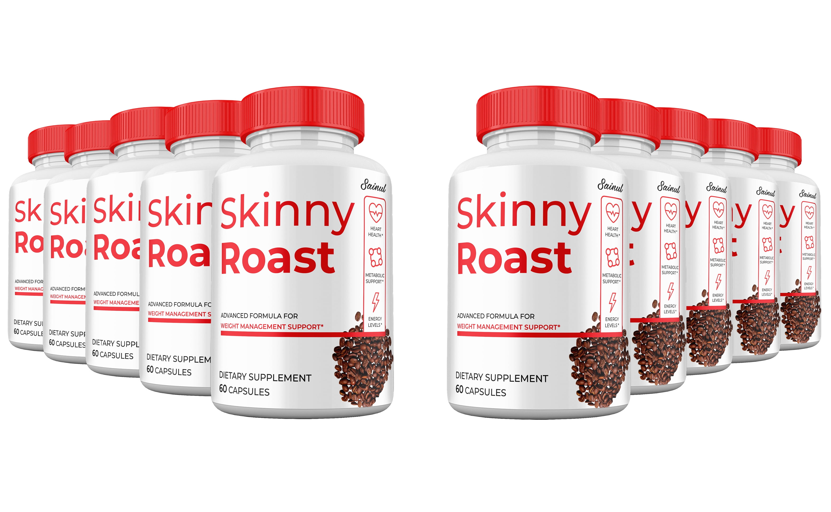 (10 Pack) Skinny Roast Pills, High Potency Supplement, SkinnyRoast ...