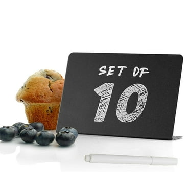 Mini Chalkboard Standing Design, 10 Pack Wooden White Framed Chalkboard ...