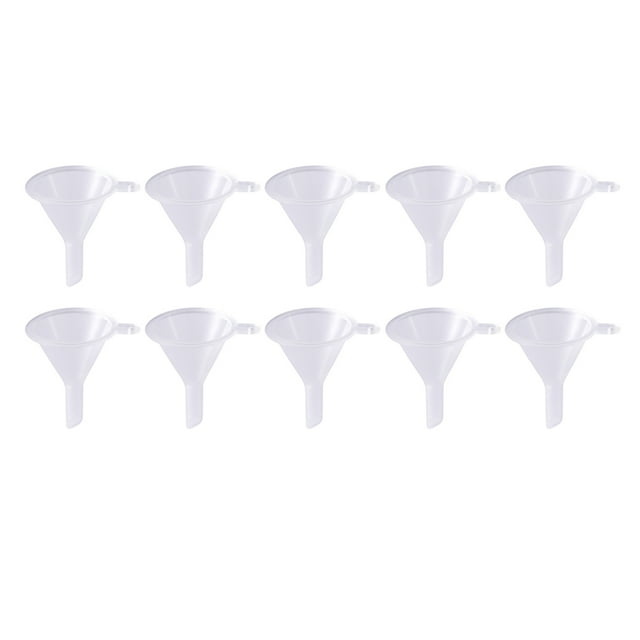10-Pack Small Funnels for Subpackage Plastic Mini Cosmetics Liquid ...