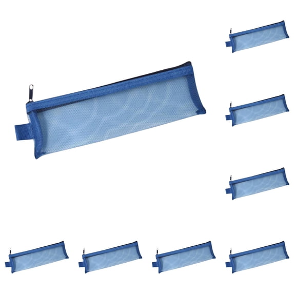 10 Pack Small Mesh Pencil Pouch Bags with Zipper,8.66" x 2.76" Small ...