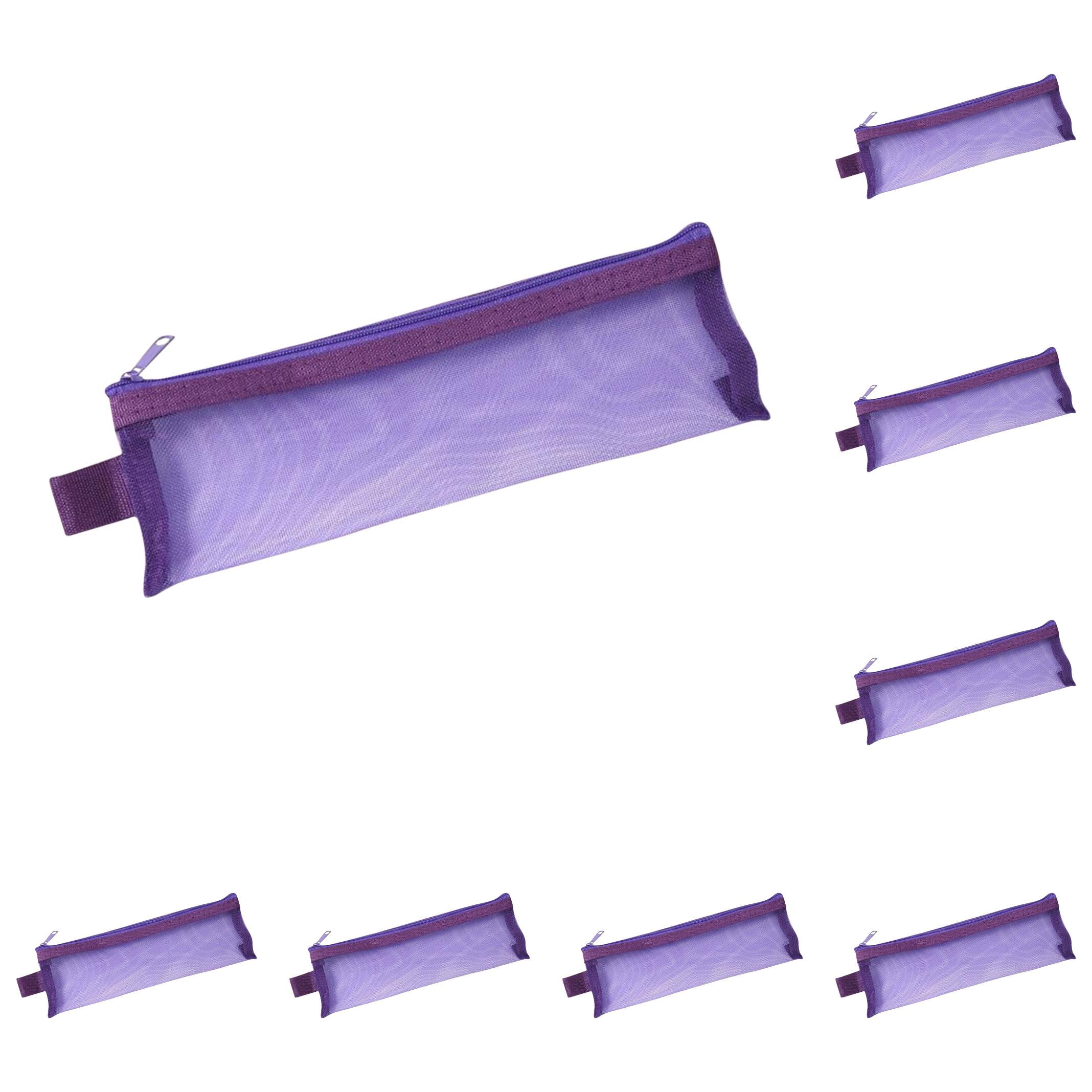 10 Pack Small Mesh Pencil Pouch Bags with Zipper, 8.66" x 2.76" Small ...