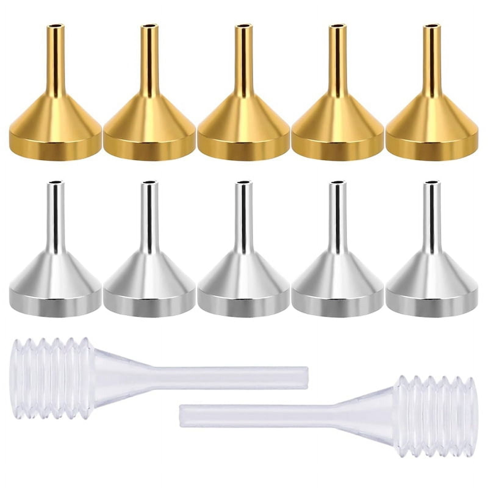 10 Pack Small Metal Funnel with 2 Pack Mini Pipette Mini Funnels for ...