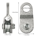 10 Pack Small Snatch Cable Pulley Block for 6mm / 0.23 Inch Wire Rope ...