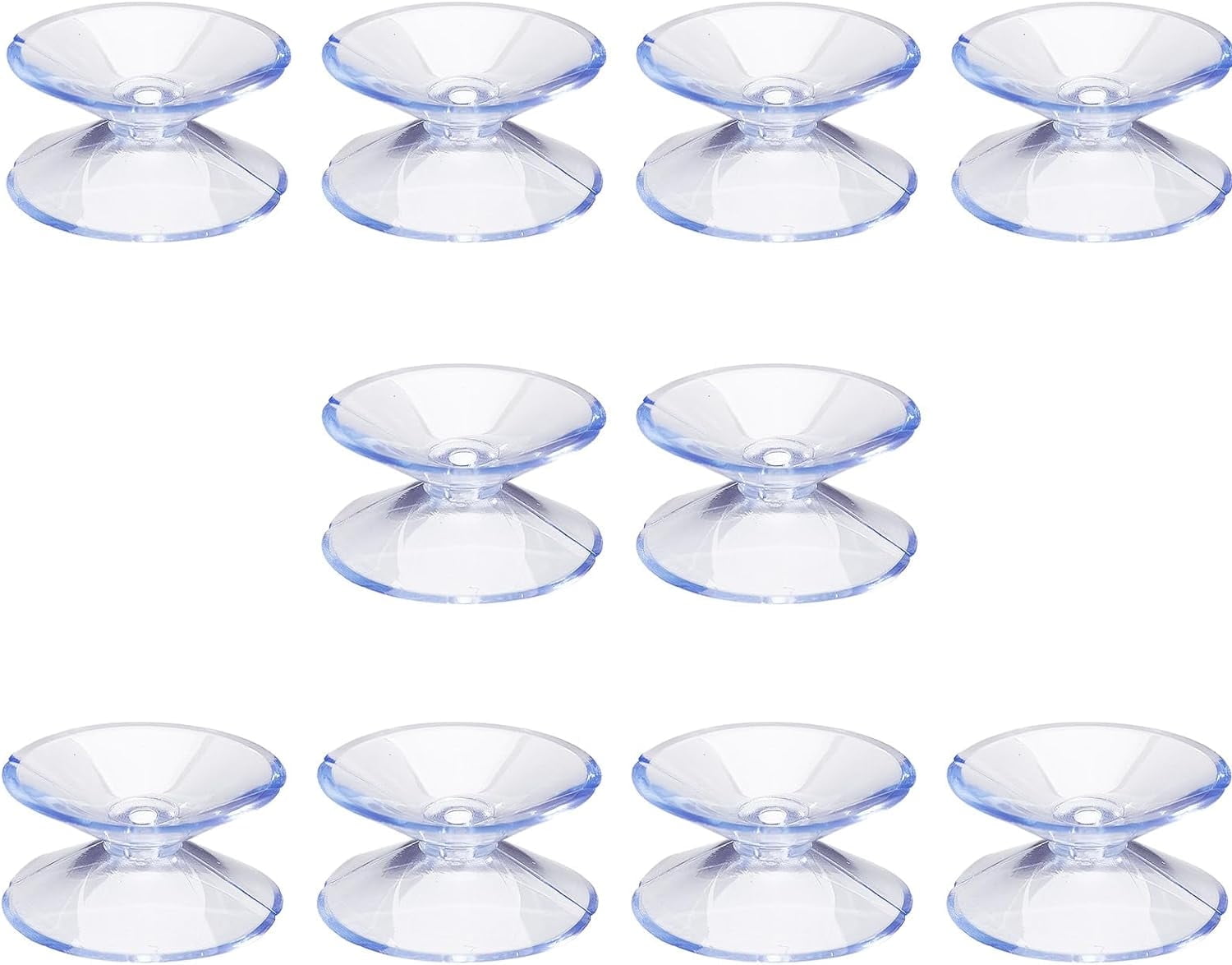 10 Pack Small Suction Cups 26Mm Double Sided Suction Cups Hooks Clear ...