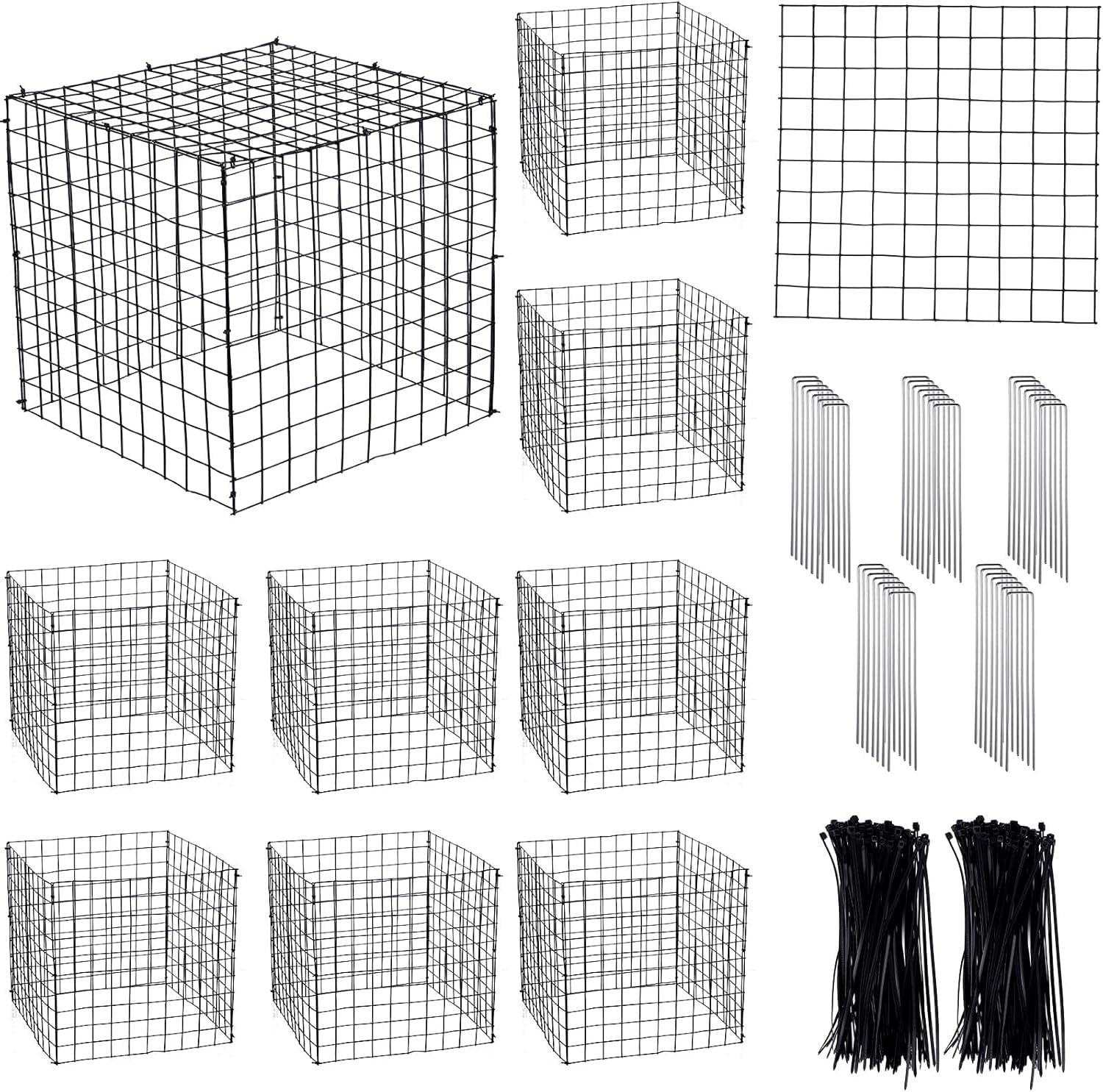 10 Pack Small Wire Plant Protectors 12x12 in Square Mesh Cage for ...