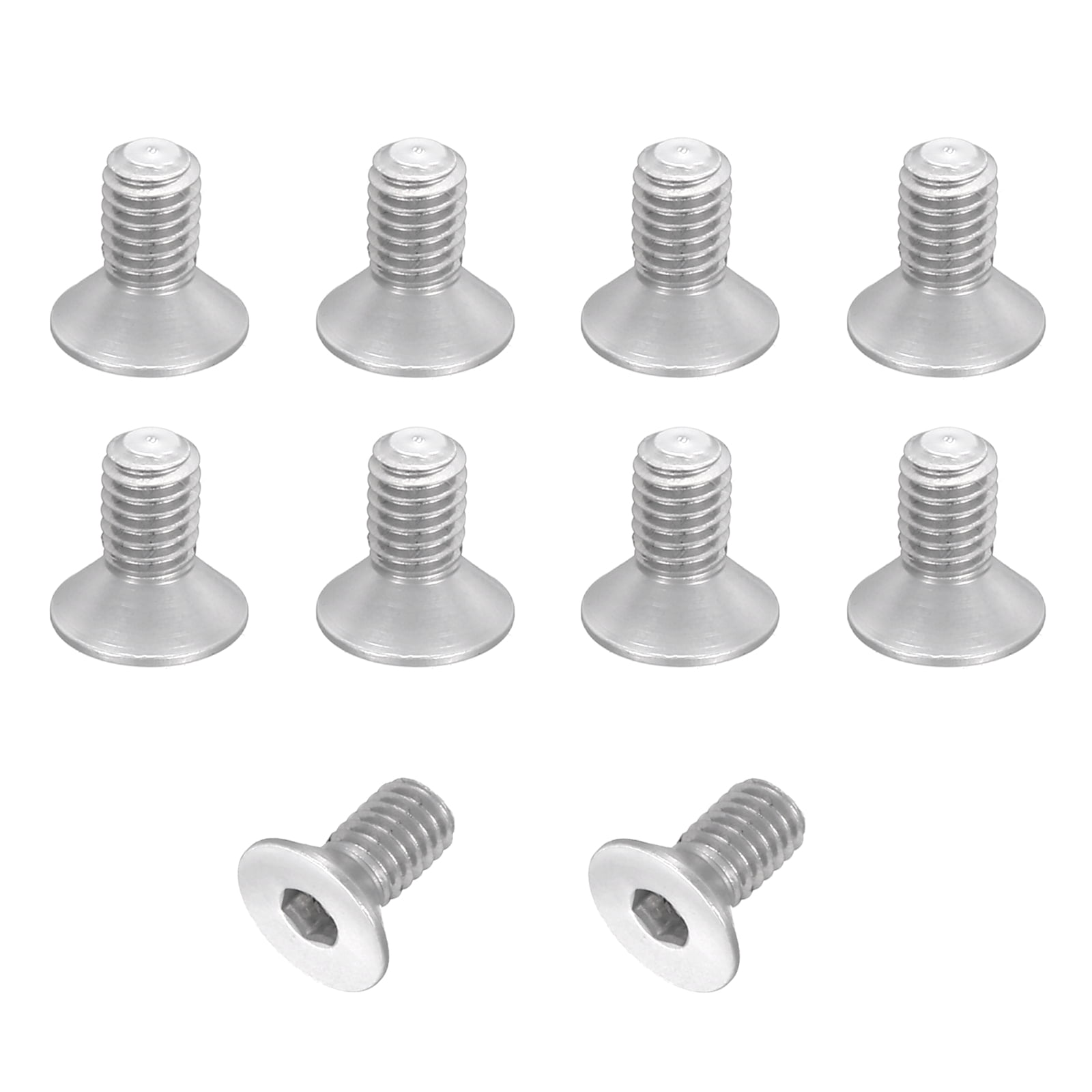 10 Pack Socket Head Screws, M3x6mm Aluminum Alloy Countersunk Head Hex ...