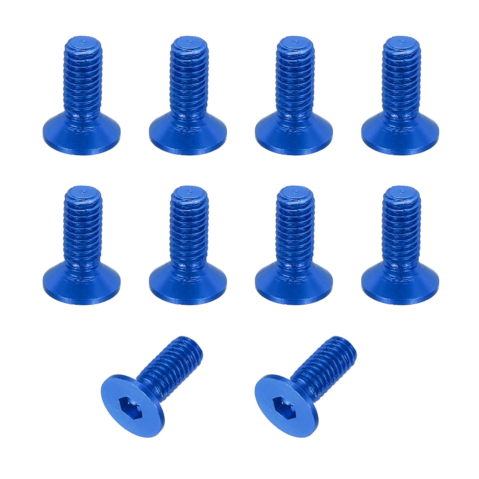 10 Pack Socket Head Screws, M3x8mm Aluminum Alloy Countersunk Head Hex ...