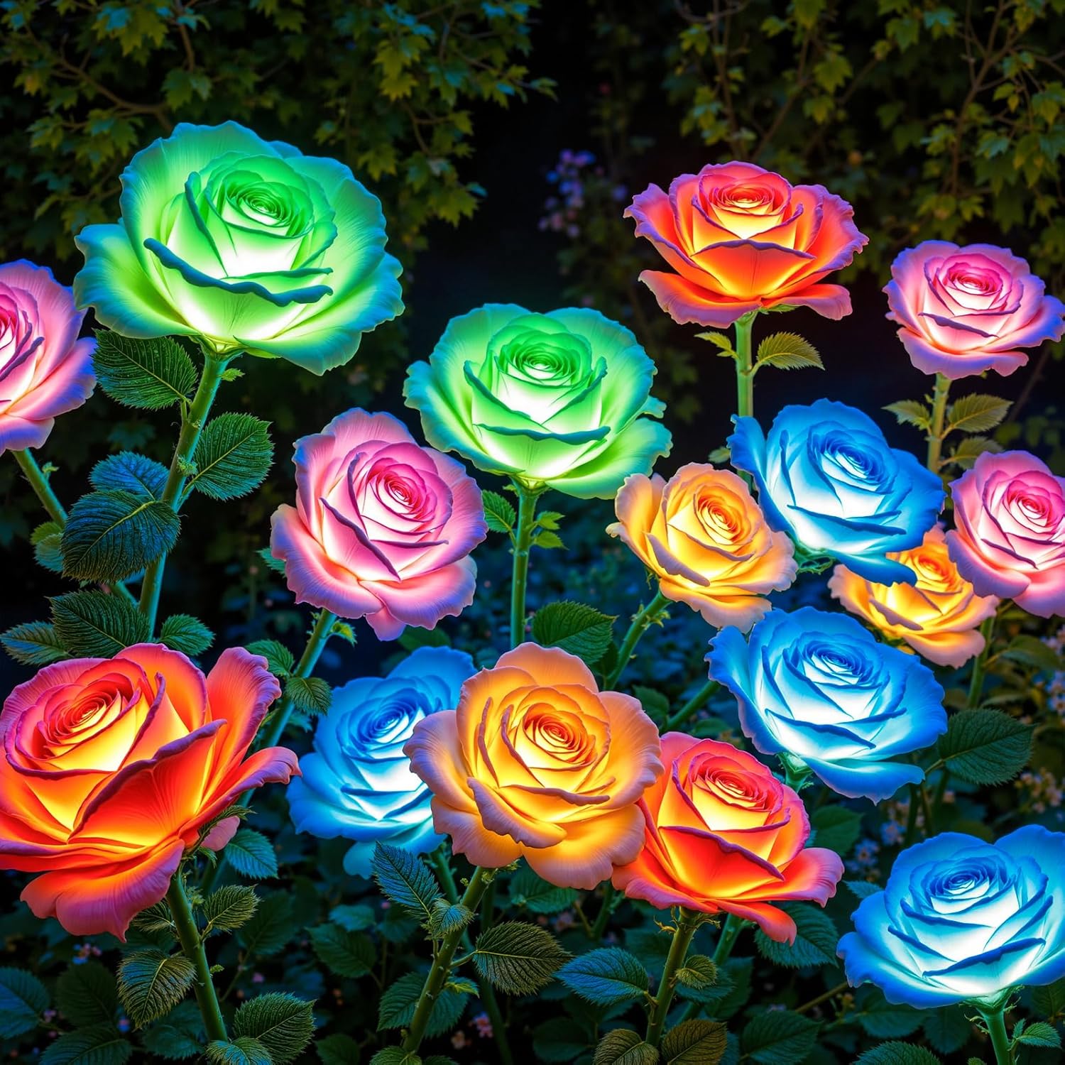 10 Pack Solar Lights Outdoor Decorative, Solar Powered Garden Lights ...
