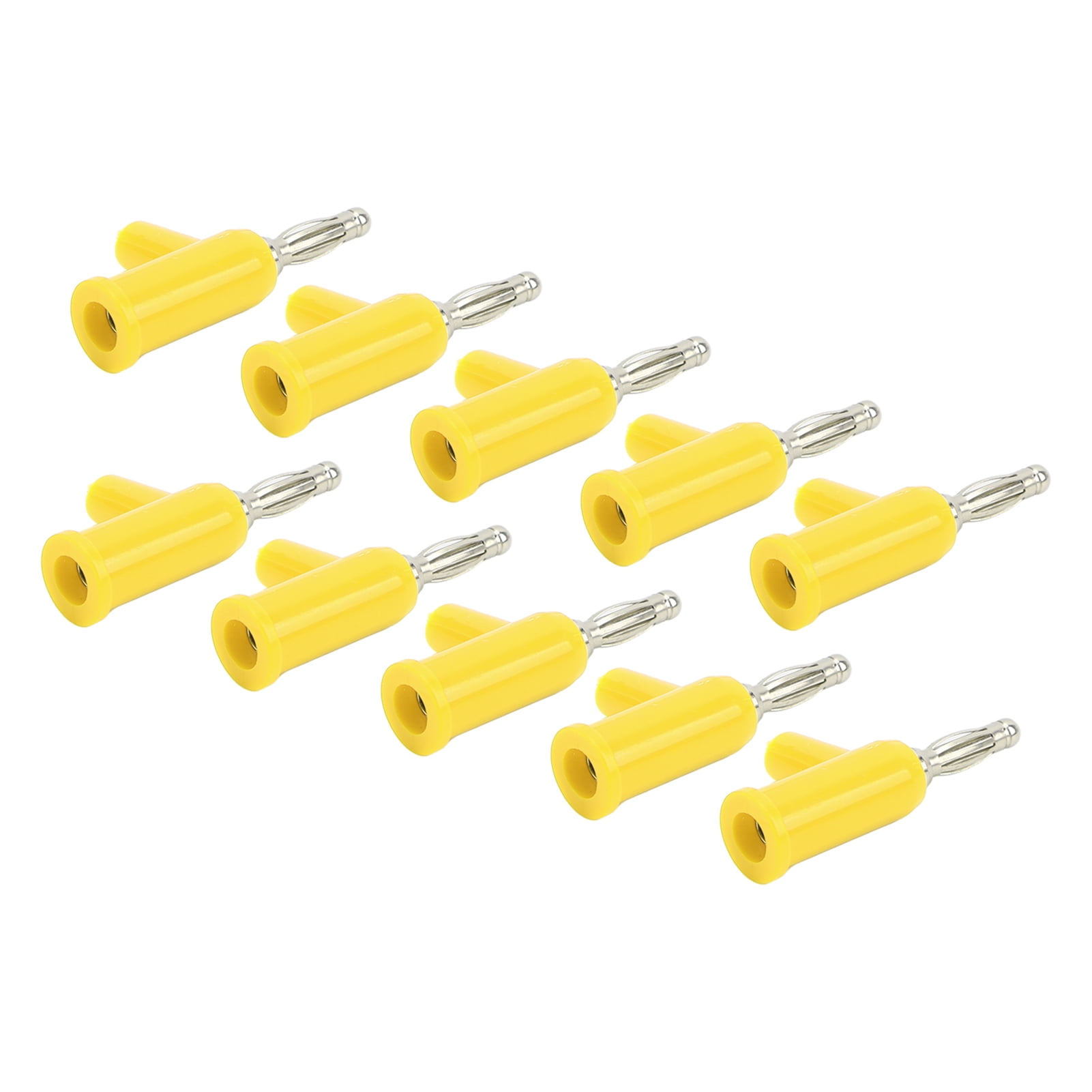 10-Pack Solderless Banana Plug ABS Brass Lantern Open Screw Connectors ...
