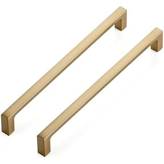 10 Pack Solid 7-1/2 Inch Square Cabinet Handles - Champagne Bronze ...