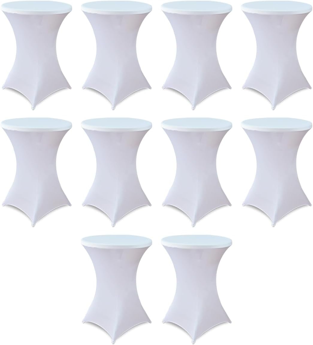 10 Pack Spandex Cocktail Table Covers, Fitted Round Highboy Stretch ...