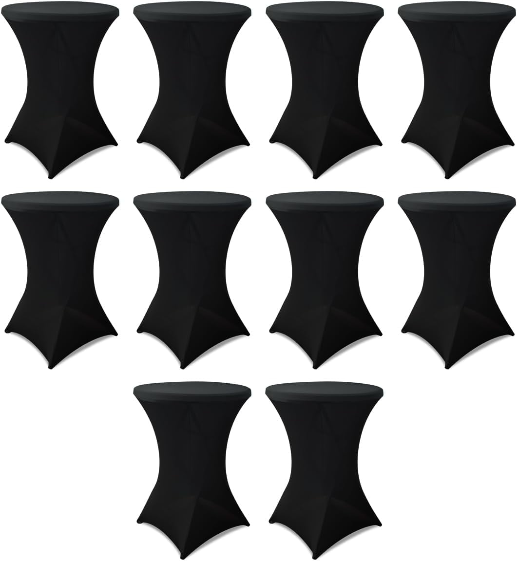 10 Pack Spandex Cocktail Table Covers, Fitted Round Stretch Table ...