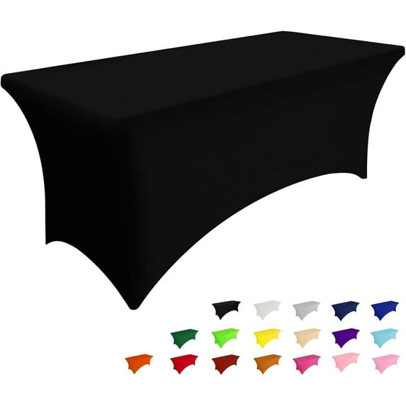 10 Pack Spandex Table Cloth 8FT Elastic Fitted Stretch Tablecloths ...