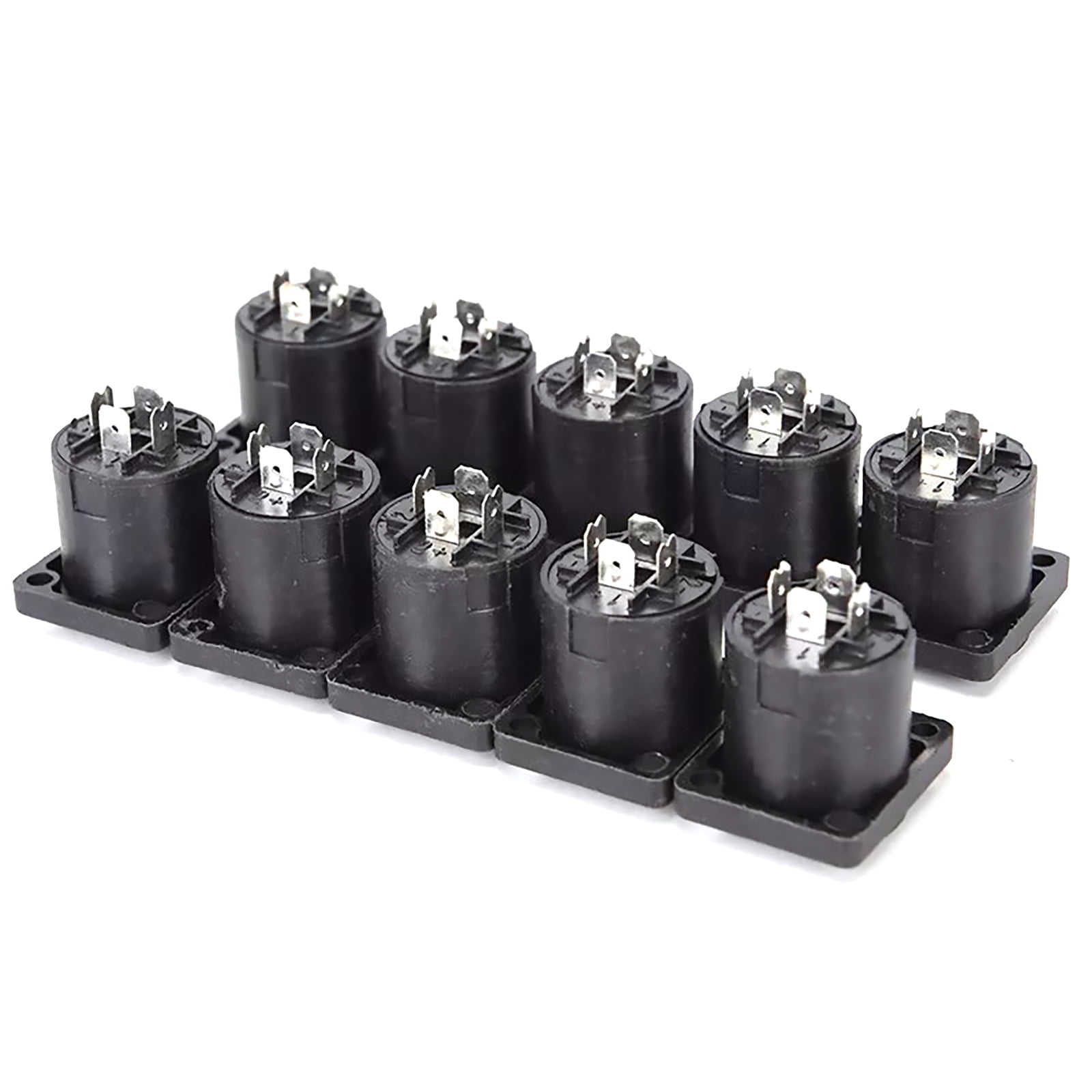 10-Pack Speakon 4 Pin Connectors Black, Easy Install, for Professional ...