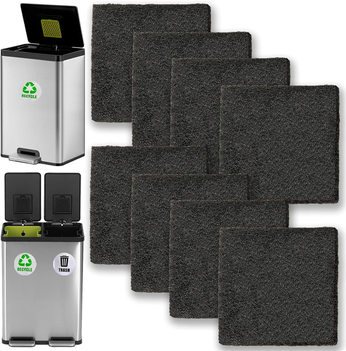 10 Pack Square Compost Bin Filters,Activated Carbon Filter Sheets ...