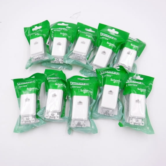 10 Pack Square D X Series Data CAT6 RJ45 Jack Strap Whitesqr87601wh ...
