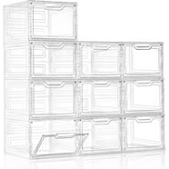 Plastic Storage Bins with Lid, Closet Organizer and Storage, Stackable ...