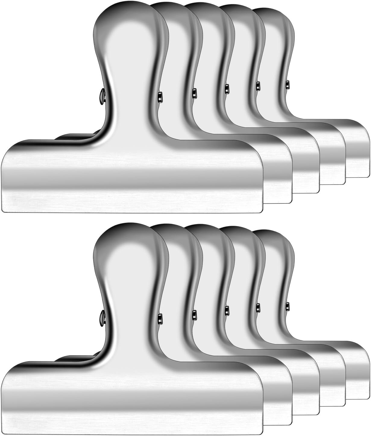10 Pack Stainless Steel Bag Clips, Multipurpose 3 Inch Wide Heavy Duty ...