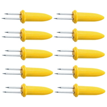 Mr Bar-B-Q Corn On The Cob Serving Set Four Boats Eight Skewers Plastic ...