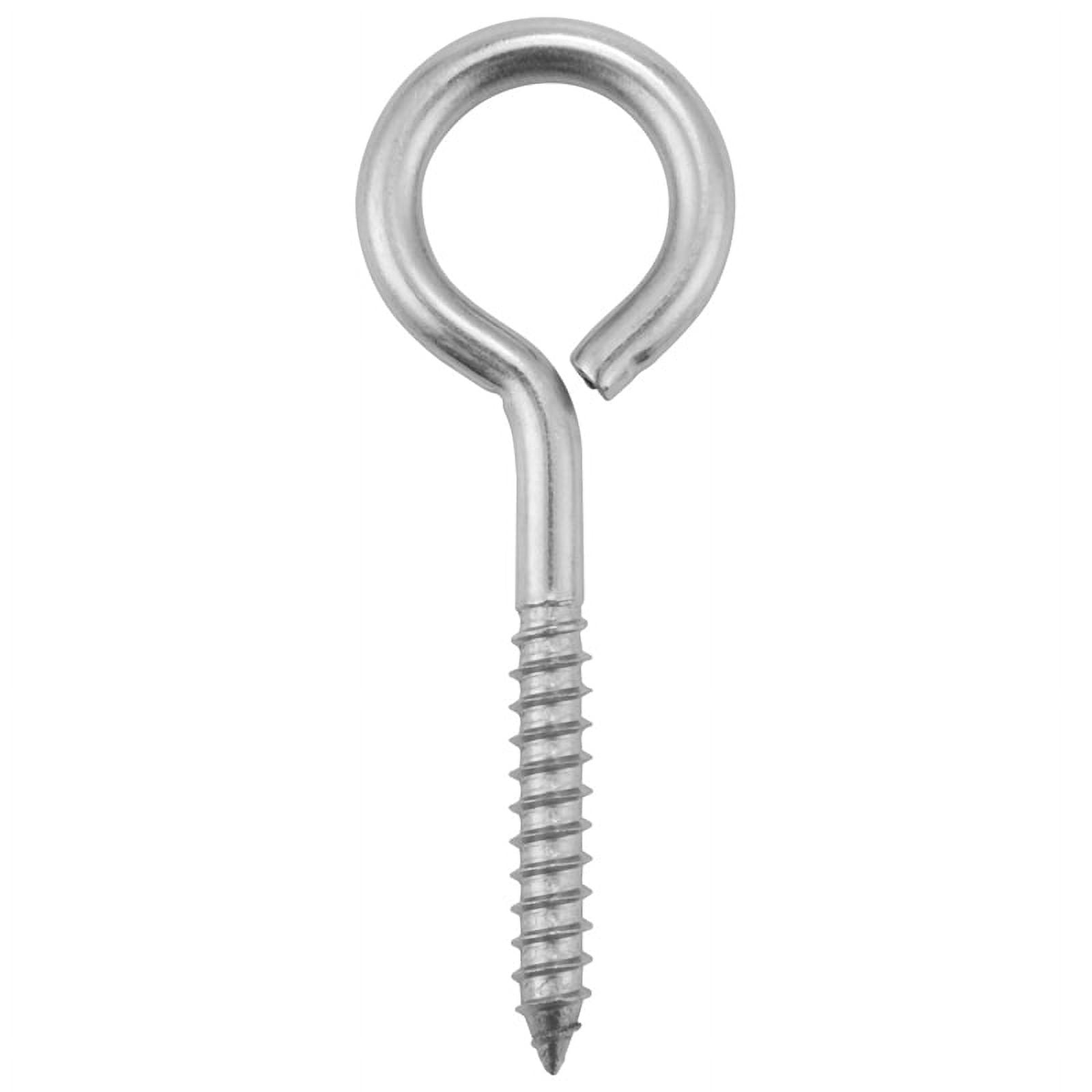 10 Pack Stainless Steel Eye Shape Screws Metal Hook Wood Terminal Ring ...