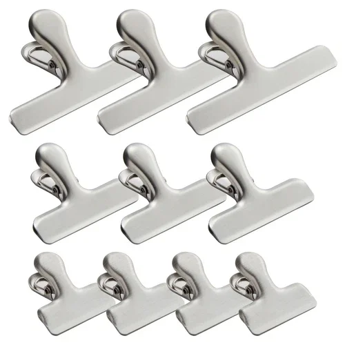10 Pack Stainless Steel Heavy Duty Metal Chip Clips For Kitchen, Home ...