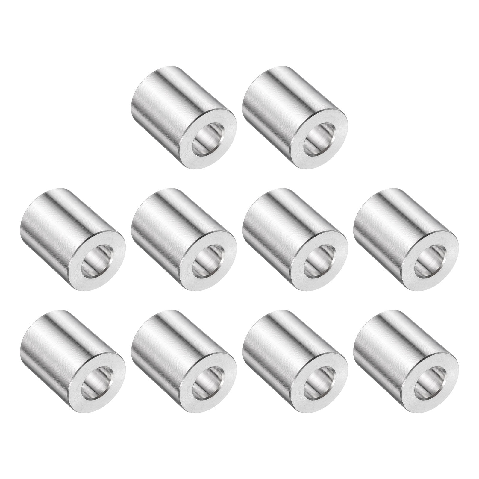 10 Pack Stainless Steel Spacer 1/2" Bore x 1" OD x 1-1/16" Length Screw ...