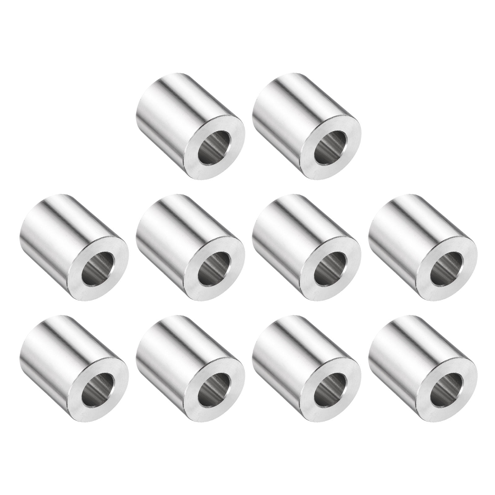 10 Pack Stainless Steel Spacer 1/2" Bore x 1" OD x 1" Length Screw ...