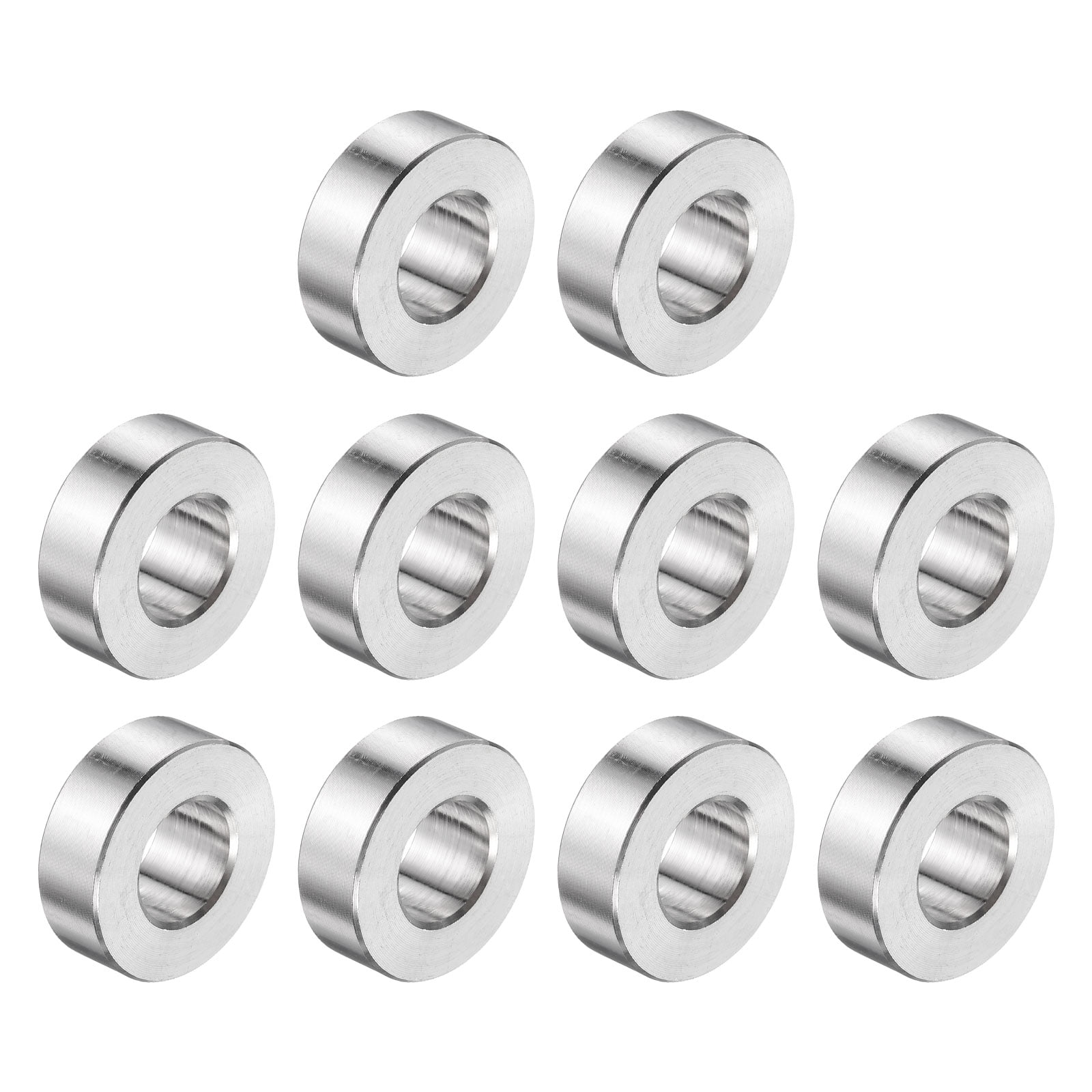 10 Pack Stainless Steel Spacer 1/2" Bore x 1" OD x 5/16" Length Screw ...