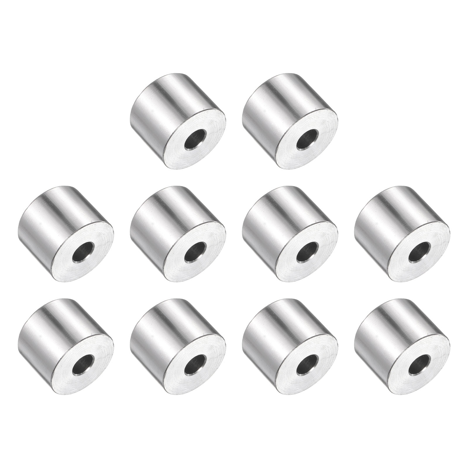 10 Pack Stainless Steel Spacer 1/4" Bore x 3/4" OD x 1/2" Length Screw ...