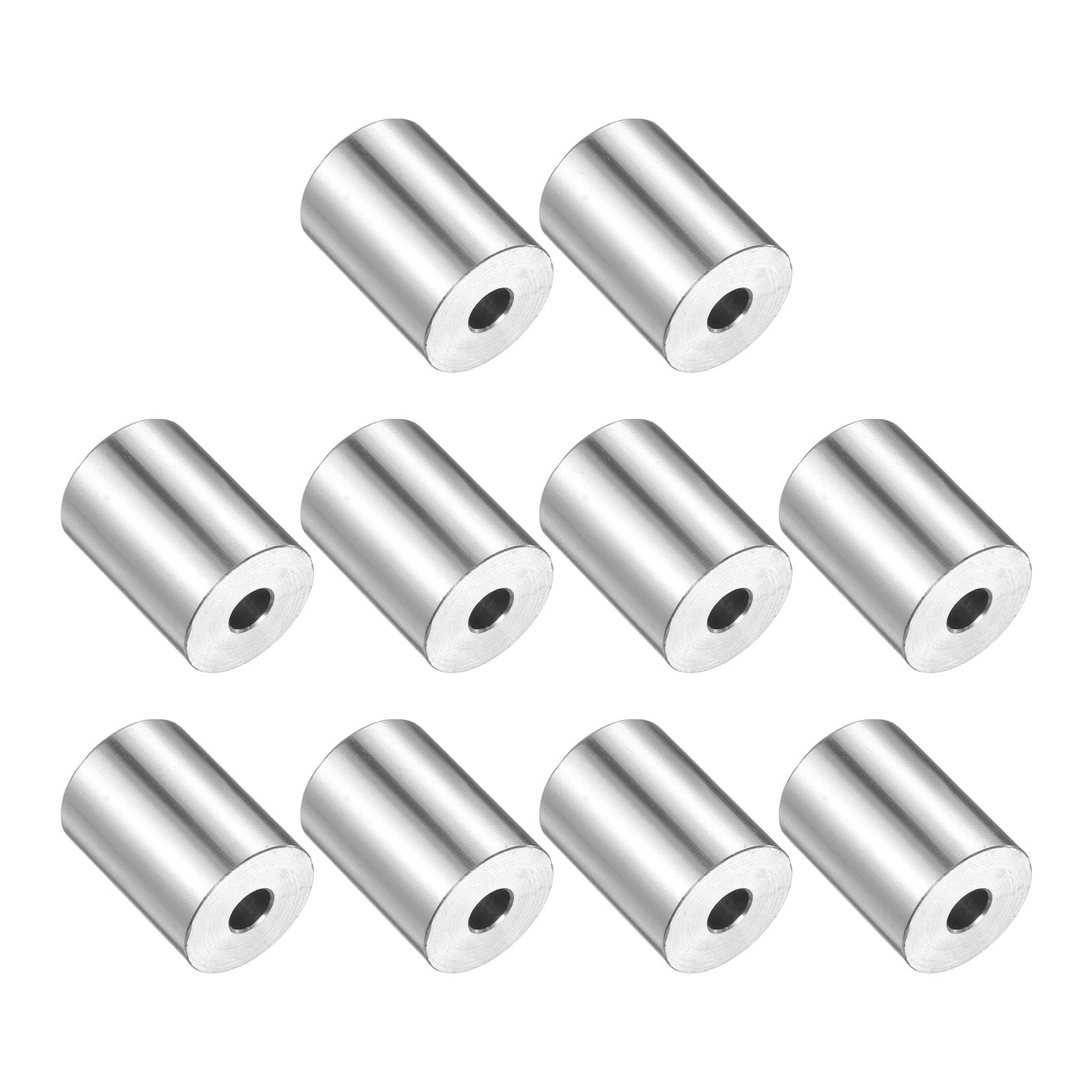10 Pack Stainless Steel Spacer 1/4" Bore x 3/4" OD x 1" Length Screw ...