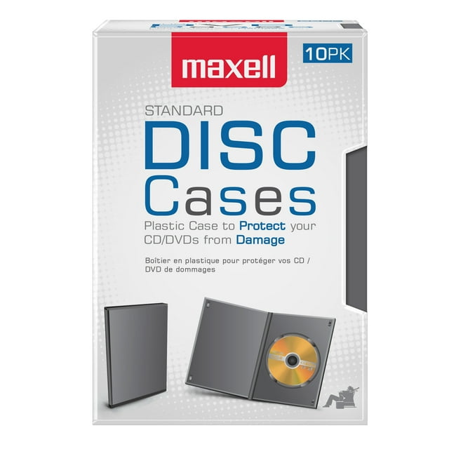 10-Pack Standard Black DVD Cases for CD/DVD Storage - Walmart.com