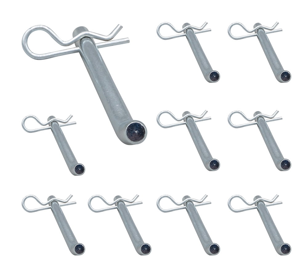 (10 Pack) Steel Hitch Pin with Box End 1/2" x 4-7/8" Usable Length ...