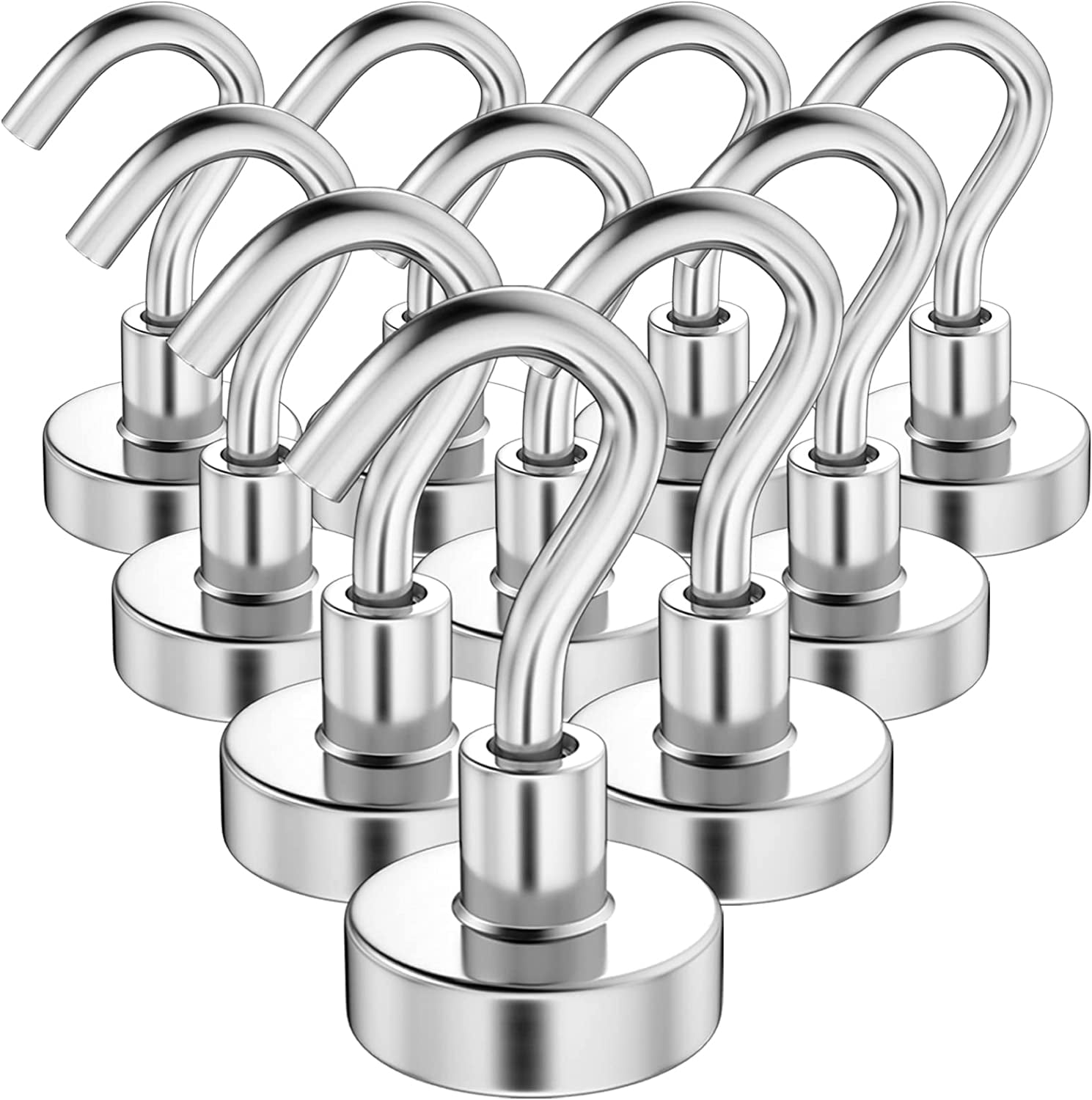 10 Pack Strong Magnetic Hooks，30Lbs Heavy Duty Magnet Hook，Powerful ...