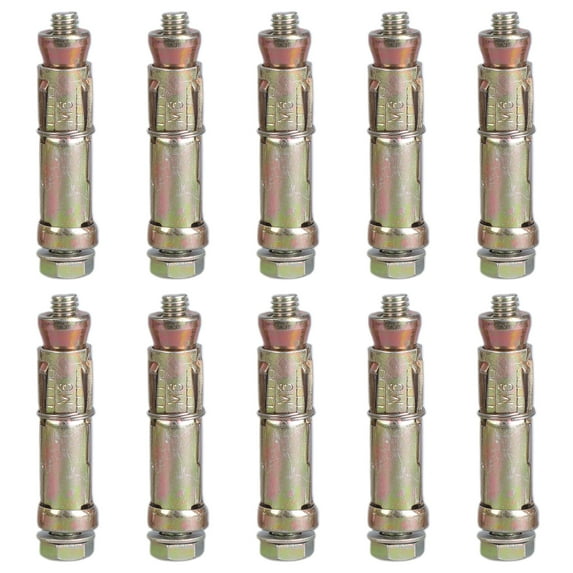 10 Pack Sturdy Galvanized Carbon Steel Materials Expansion Bolts ...
