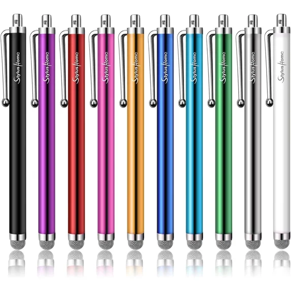 10 Pack Stylus Pens For Touch Screens, Mesh Fiber Tip Stylus Pens For ...