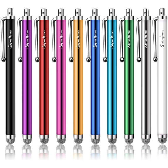 10 Pack Stylus Pens for Touch Screens, Mesh Fiber Tip Stylus Pens for ...