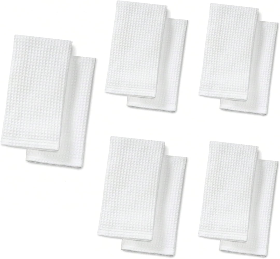 10 Pack Sublimation Blank White Towels Waffle Weave Kitchen Towels ...