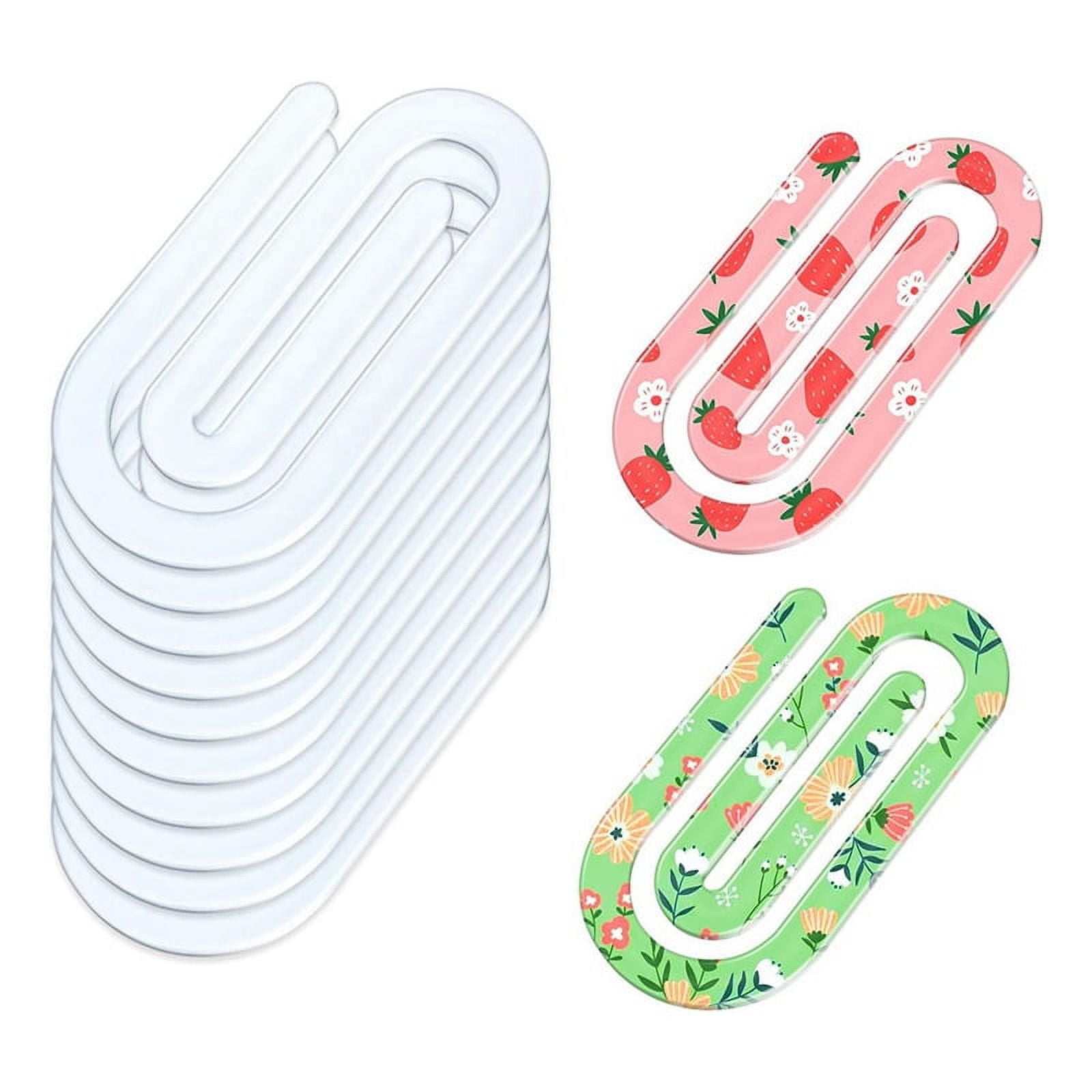 10 Pack Sublimation Blanks Acrylic Paper Clips, 4 Inch X 2 Inch Jumbo ...