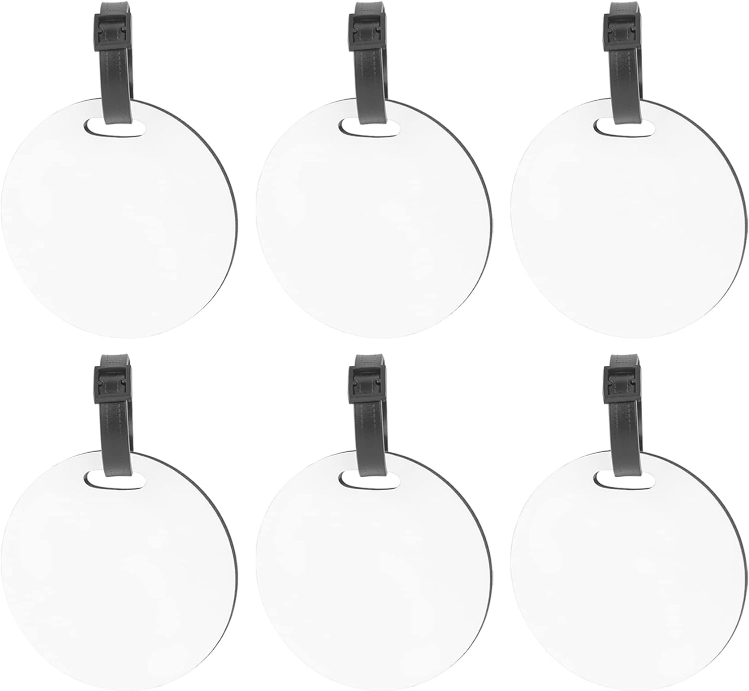 10 Pack Sublimation Blanks Round Luggage Tags with Strap MDF Heat ...