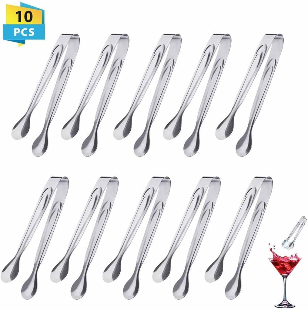 10 Pack Sugar Tongs Ice Tongs Stainless Steel Mini Serving Tongs ...