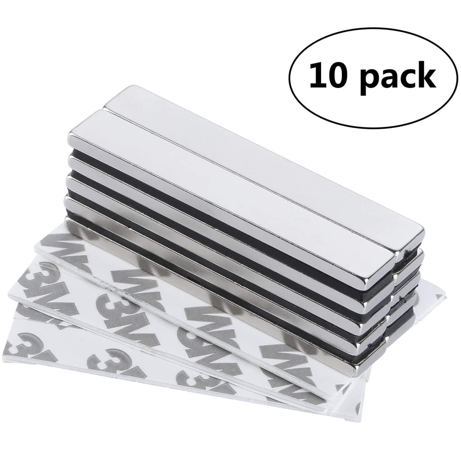 10 Pack Super Strong Neodymium Magnets, Powerful Rare Earth Bar Magnets ...