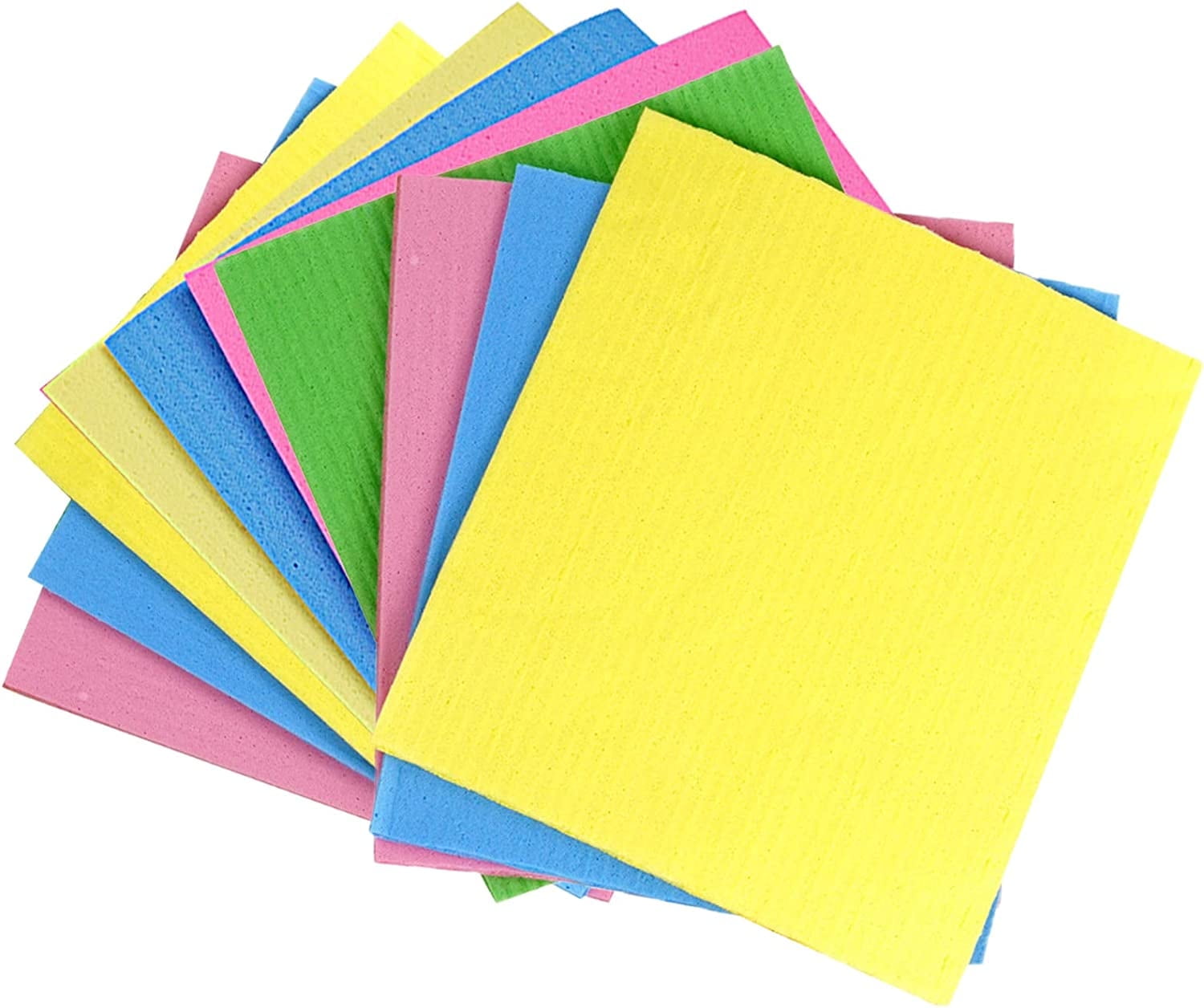10 Pack Swedish Cellulose Sponge Dish Cloths - Kitchen Dishcloths Multi ...