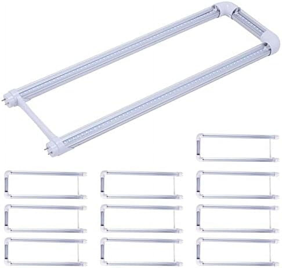 10 Pack T8 U Bend LED Tube Light Fixture,LED U Shaped Bulbs,2x2FT 24W ...