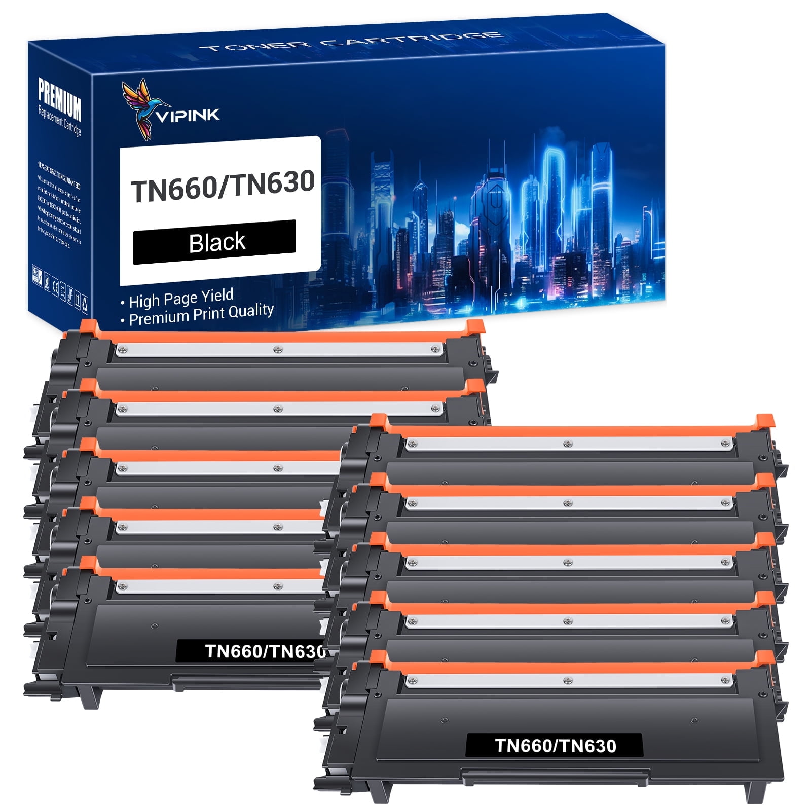 10-Pack TN660 TN630 Toner Cartridge Replacement Compatible for Brother ...