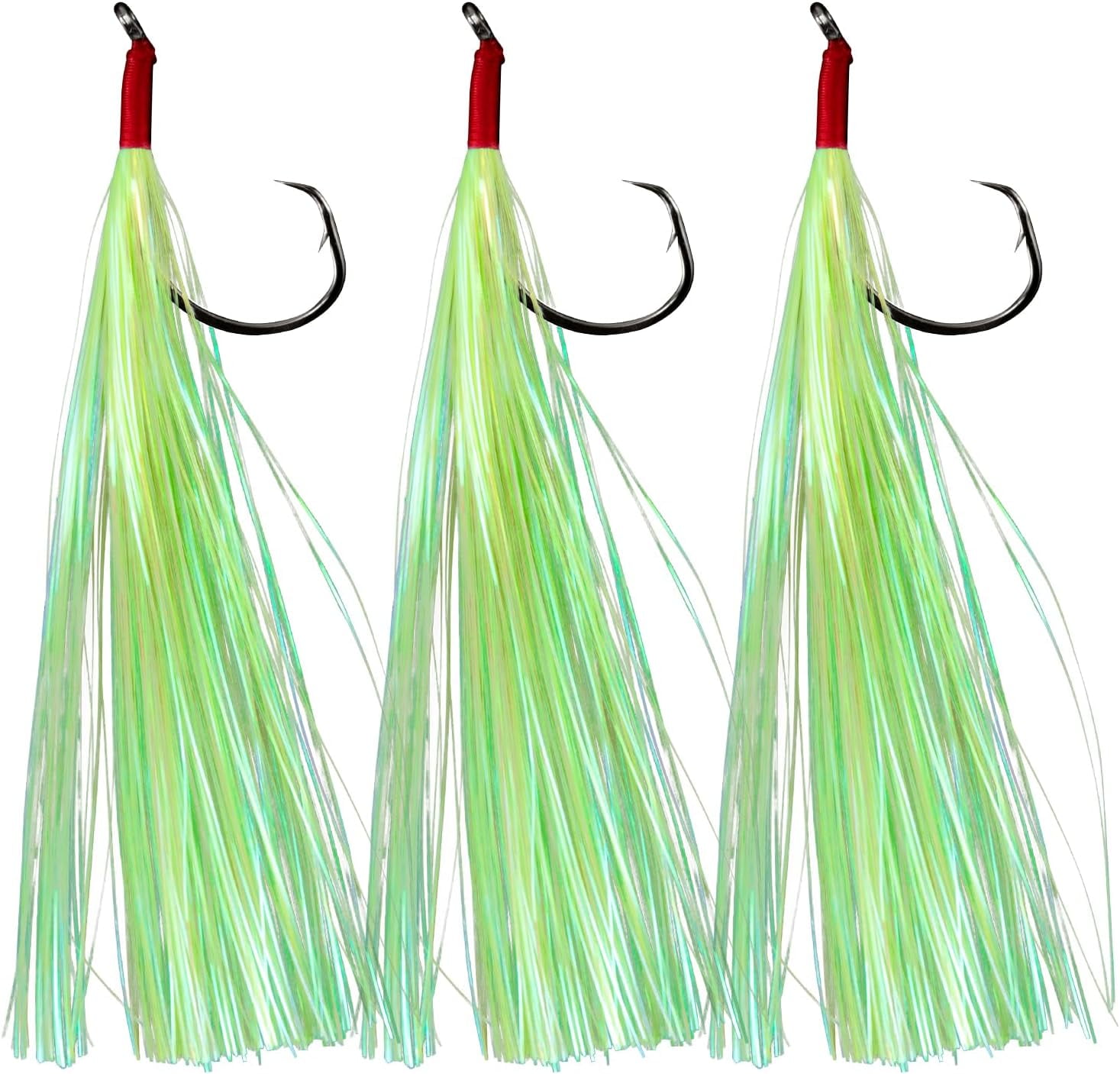 10 Pack Teaser Hooks for Hi/Lo Rig Flounder Rig Sea Bass Octopus Circle ...