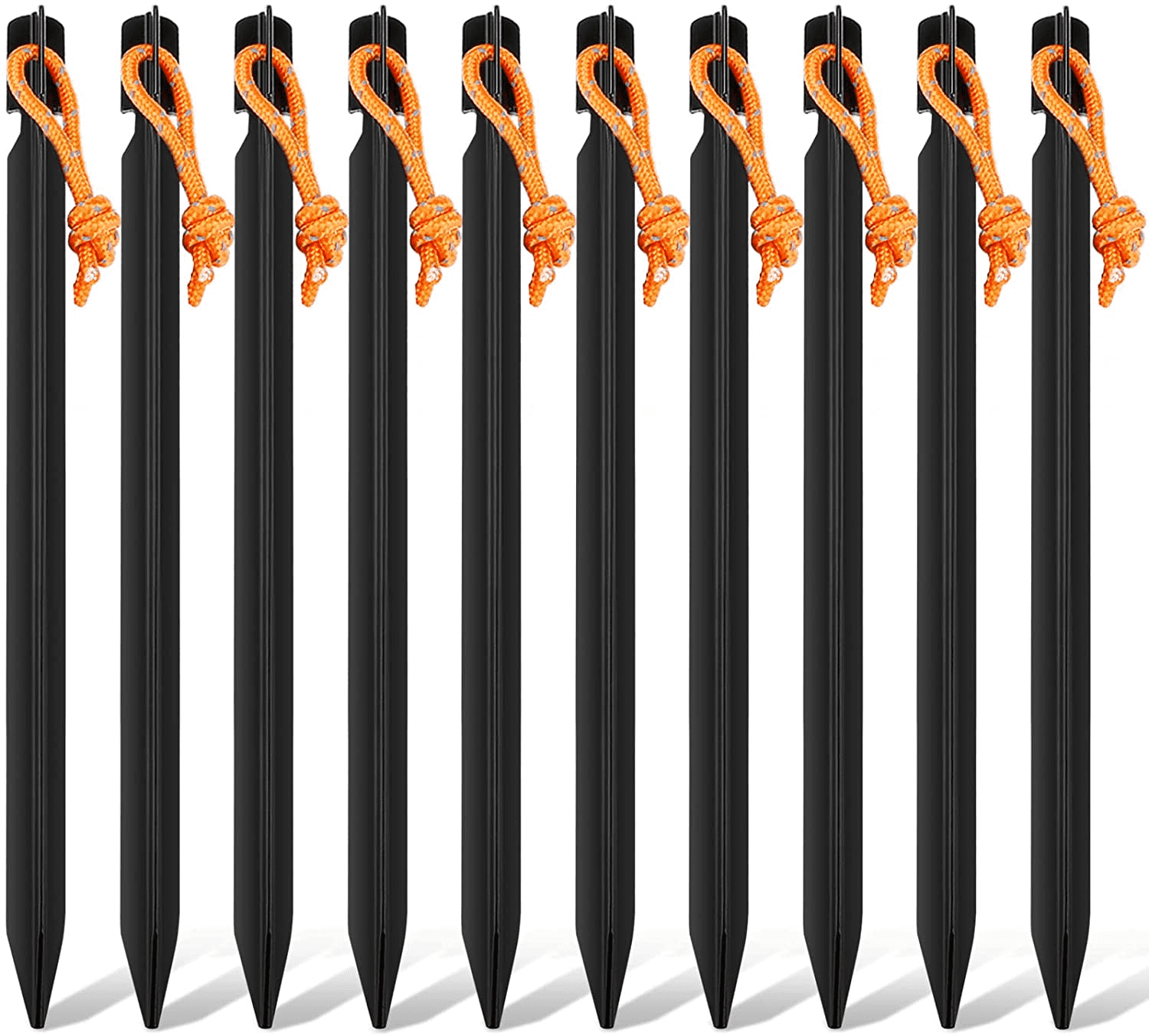 10 Pack Tent Stakes Heavy Duty, Aluminum Tent Stakes Pegs, Metal Tent ...